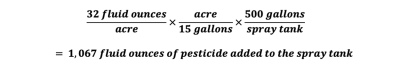 Pesticide Mixing and Sprayer Calibration Equations